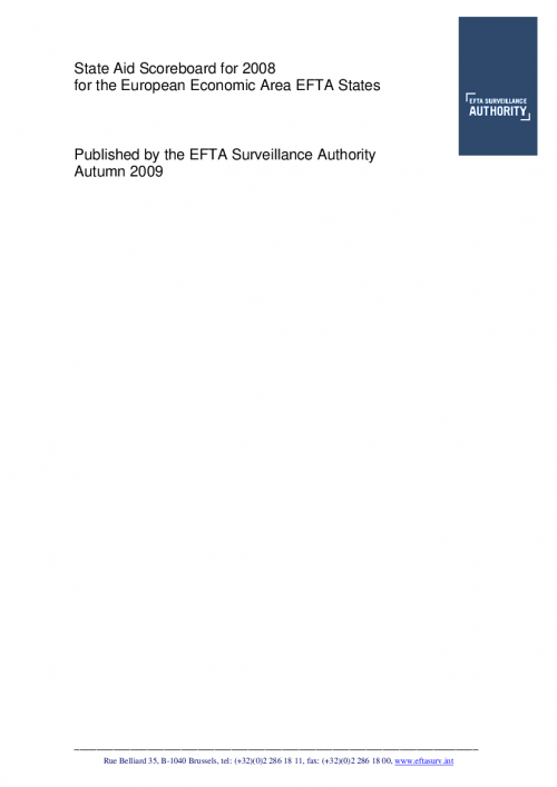 State Aid Scoreboards | EFTA Surveillance Authority