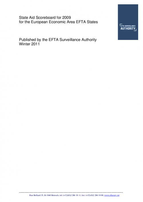 State Aid Scoreboards | EFTA Surveillance Authority